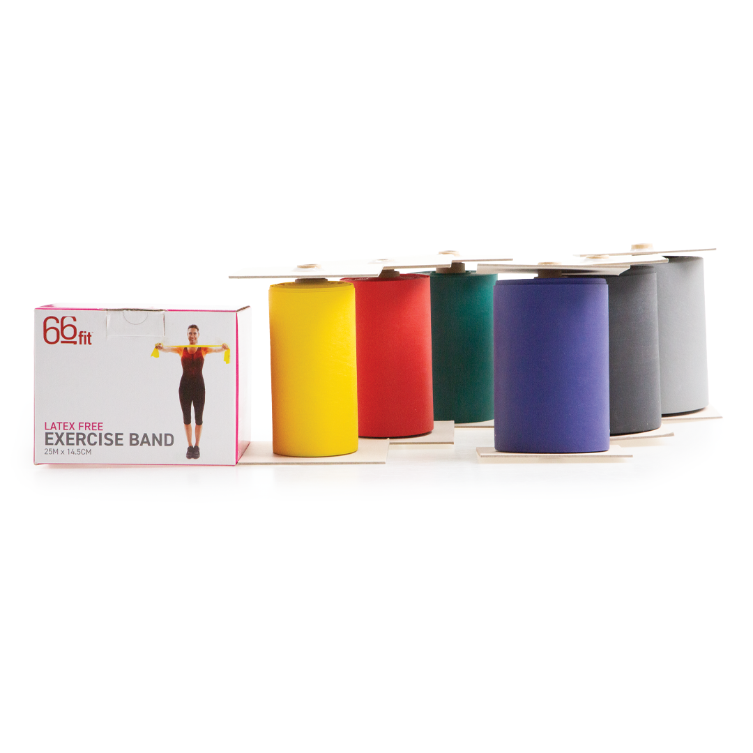 66fit Latex Free Exercise Band – 25m - Whiteley Medical Supplies