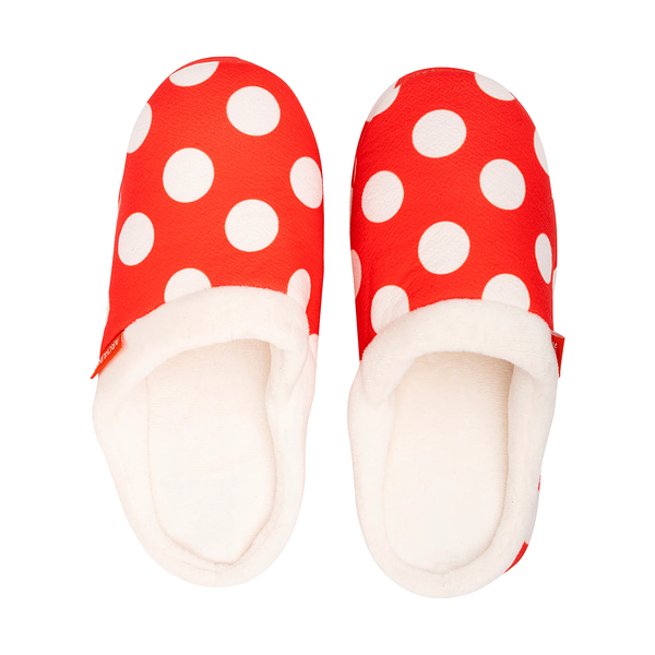 Archline Slippers - Slip On (Orthotic Slippers) Red Polkadot - Whiteley ...
