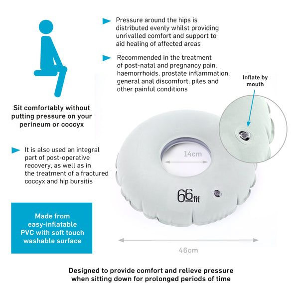 66fit Inflatable Round Cushion - 46cm - Whiteley Medical Supplies