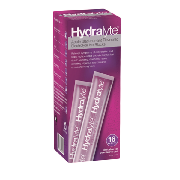 Hydralyte Electrolyte Ice Blocks - 16 Pack - Whiteley Medical Supplies
