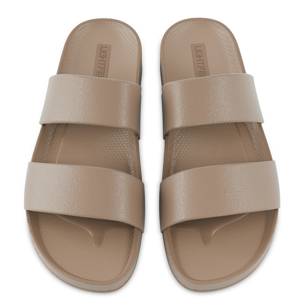 Lightfeet Double Strap Slides - Latte - Whiteley Medical Supplies