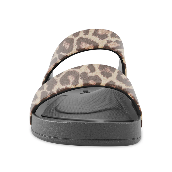 Lightfeet Double Strap Slides - Black Leopard - Whiteley Medical Supplies