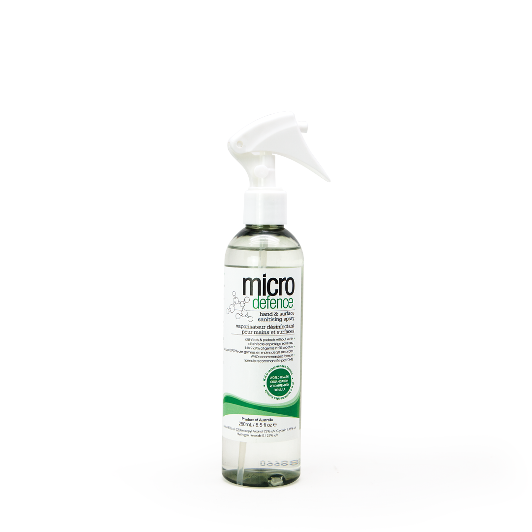 Micro Defence Hand & Surface Sanitising Spray - 75% V/V Alcohol ...
