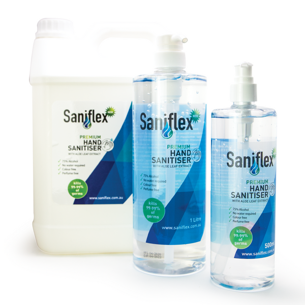Saniflex Hand Sanitiser 75% Alcohol - Whiteley Medical Supplies