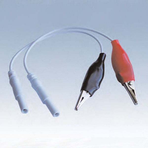 Alligator Clip lead - Female Pin - pair - Whiteley Medical Supplies