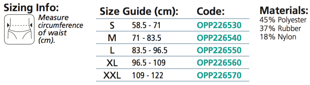 Oppo Sacro Lumbar Support - Myphysioshop - Whiteley Medical Supplies