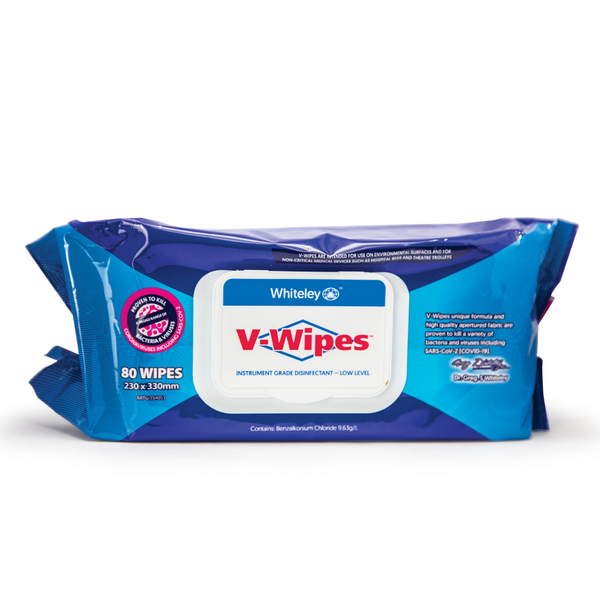 V-Wipes Disinfectant Wipes - 80Pk - Whiteley Medical Supplies